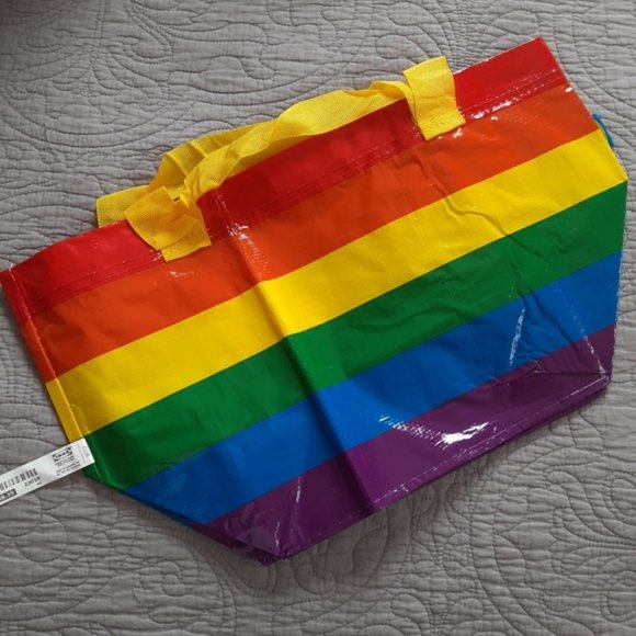 IKEA | Bags | 2 Ikea Rainbow Small Shopping Storage Tote Bag | Poshmark